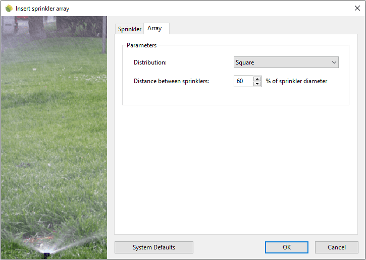 laSprinklerArray | Lands Design help